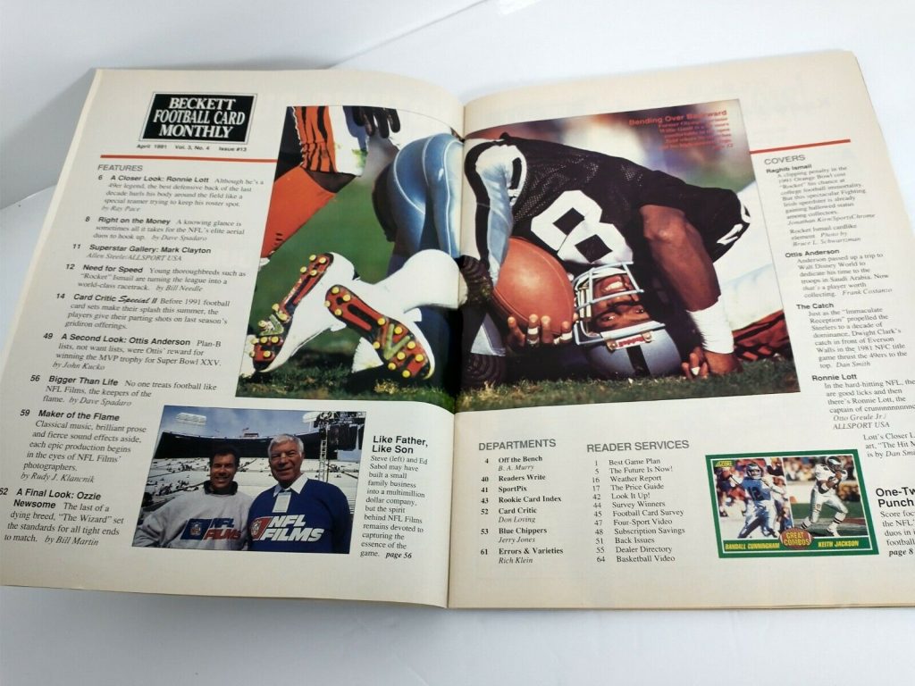 #13 April 1991- Raghib 'Rocket' Ismail Football Beckett