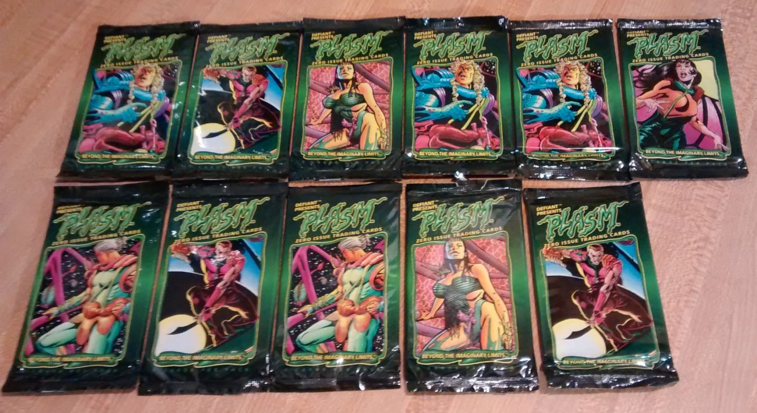 1993 Defiant PLASM ZERO Issue Trading Cards - 33 Factory Sealed Packs ...